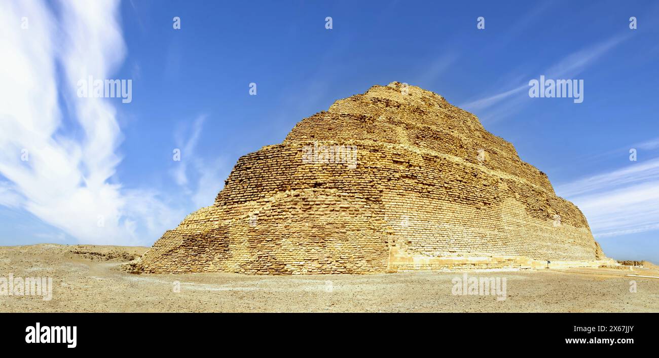 Pyramid of Djoser, or Step Pyramid, in Saqqara, Egypt Stock Photo - Alamy