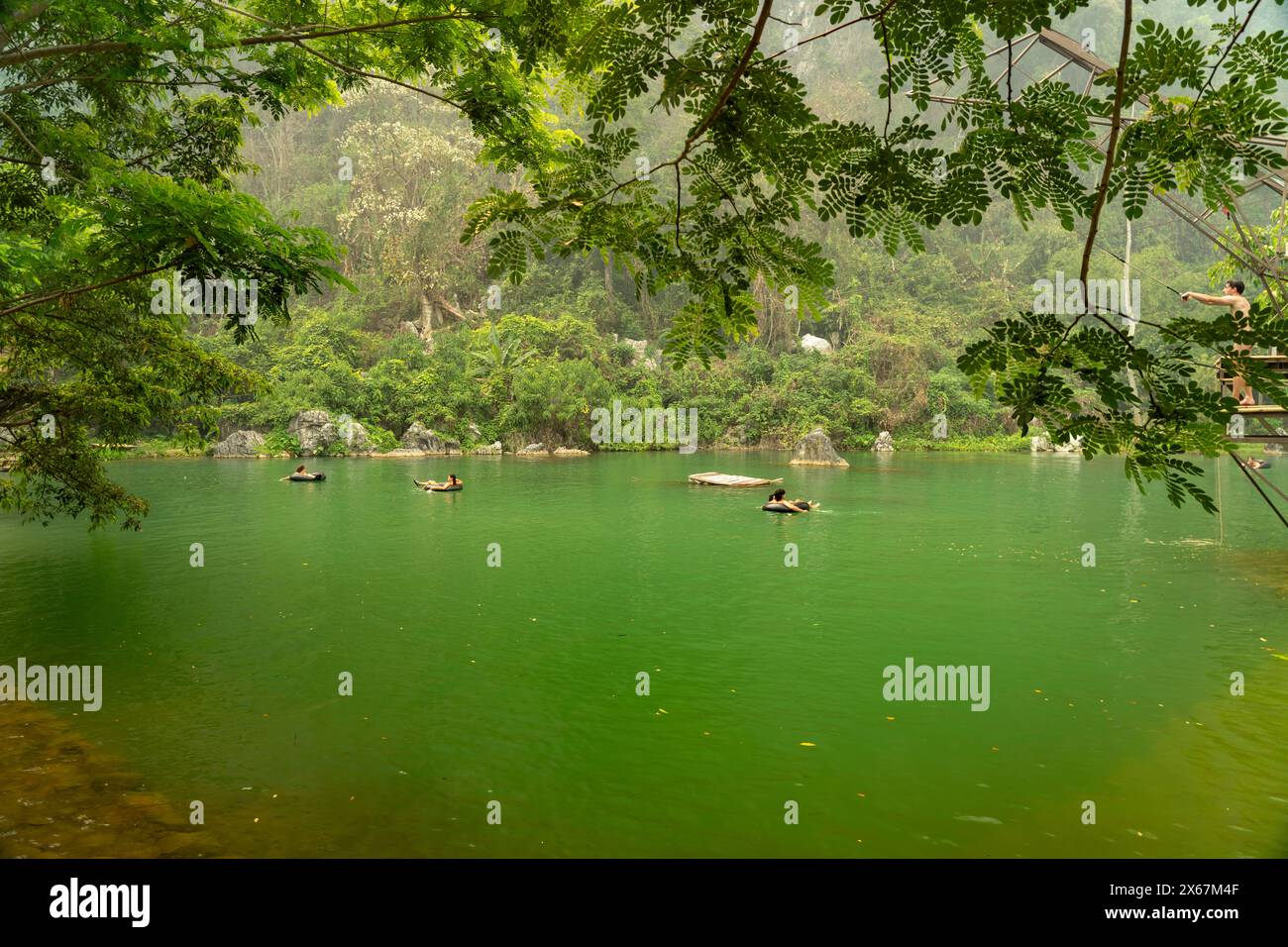 Blue Lagoon 4 near Vang Vieng, Laos, Asia Stock Photo - Alamy