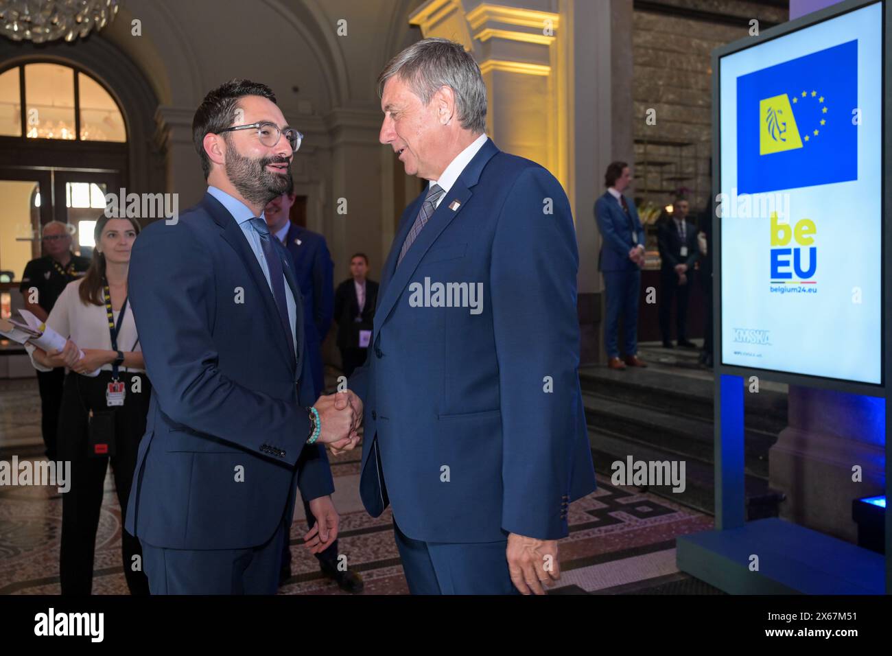 Antwerp, Belgium. 13th May, 2024. Luxembourg Minister of Culture Eric ...