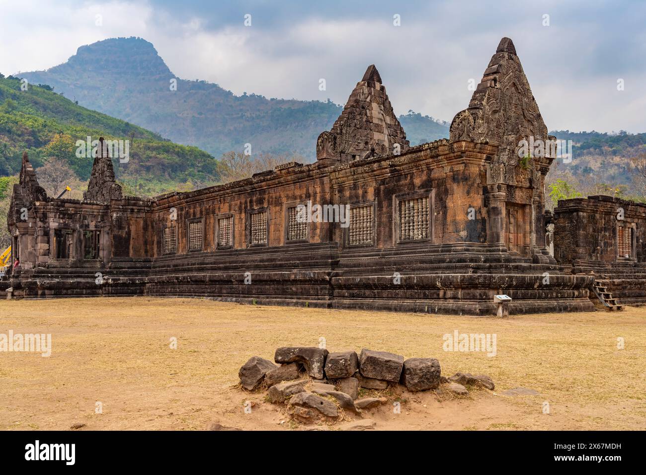 Wat Phu mountain temple, Champasak province, Laos, Asia Stock Photo - Alamy