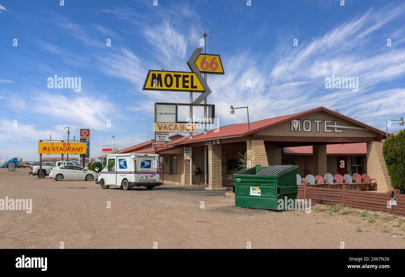 Route 66 Motel 66 on Navajo Blvd, Holbrook, Arizona, USA on 18 April ...