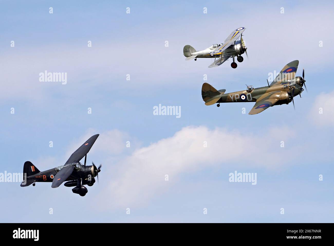 Bristol Blenheim Gloster Gladiator and Westland Lysander displays at ...