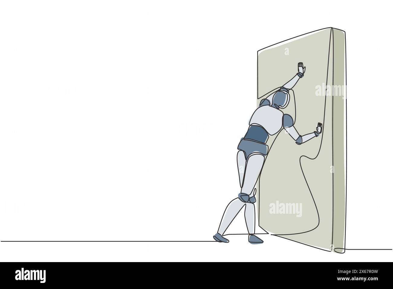 Continuous one line drawing robot pushing wall. Challenge and problem ...
