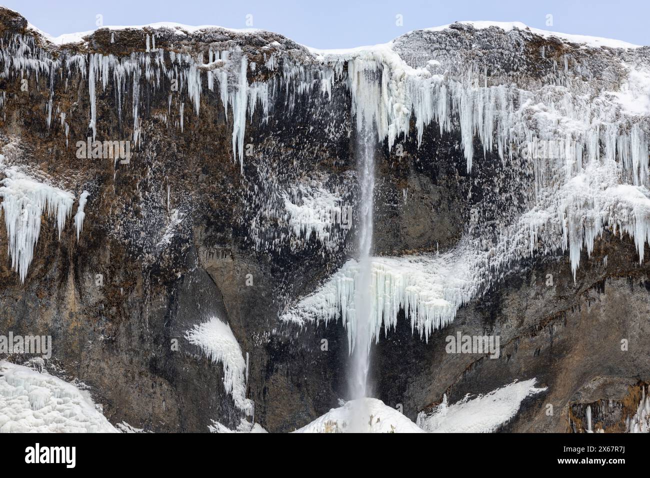 The Foss a Sidu waterfall in winter in South Iceland Stock Photo - Alamy