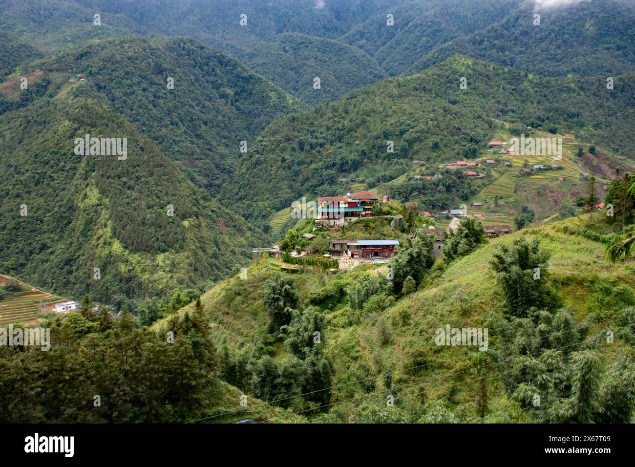 Sapa village aerial view hi-res stock photography and images - Alamy