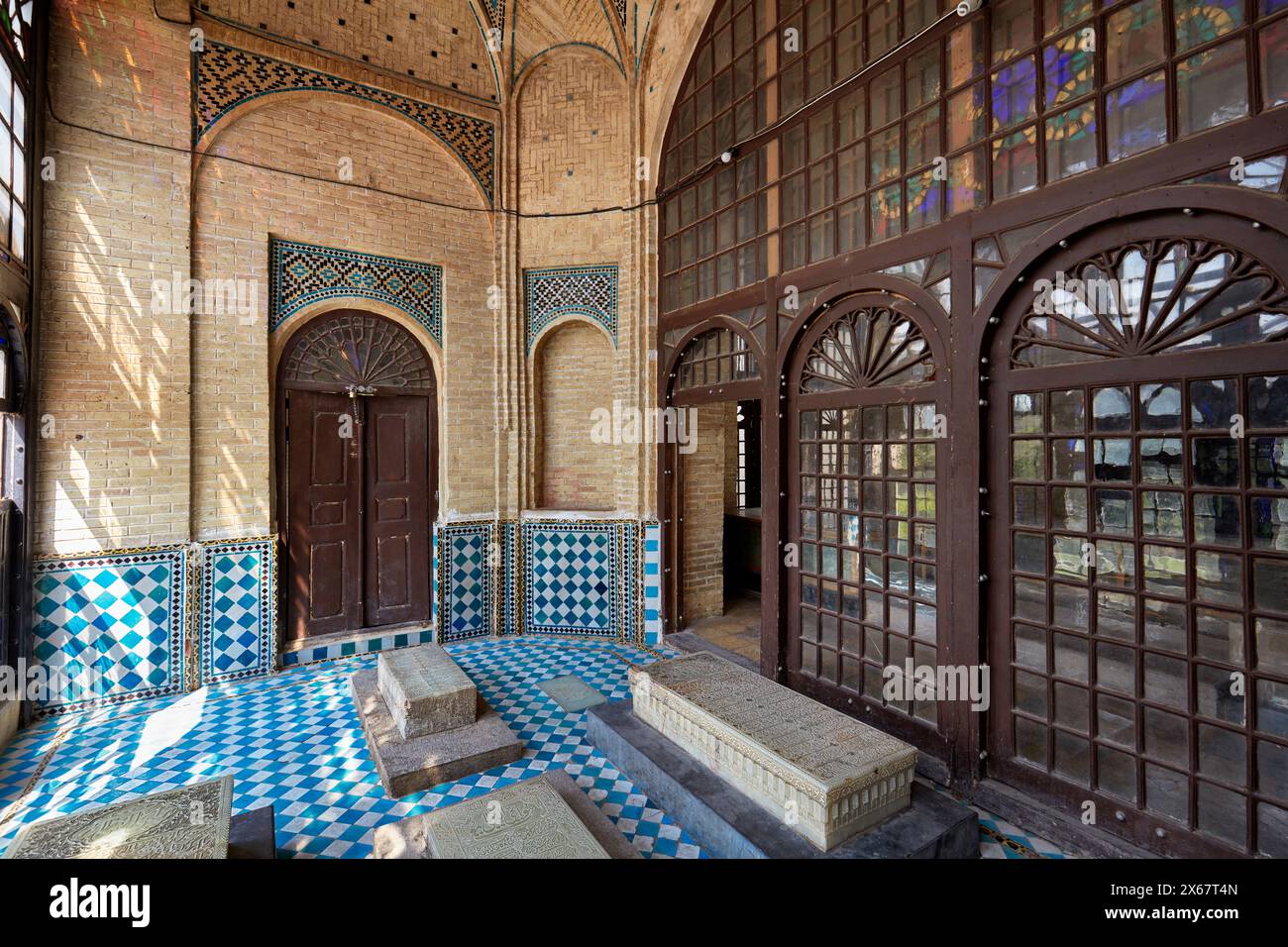Interior view of the artists’ cemetery in Musalla Gardens at the Tomb ...