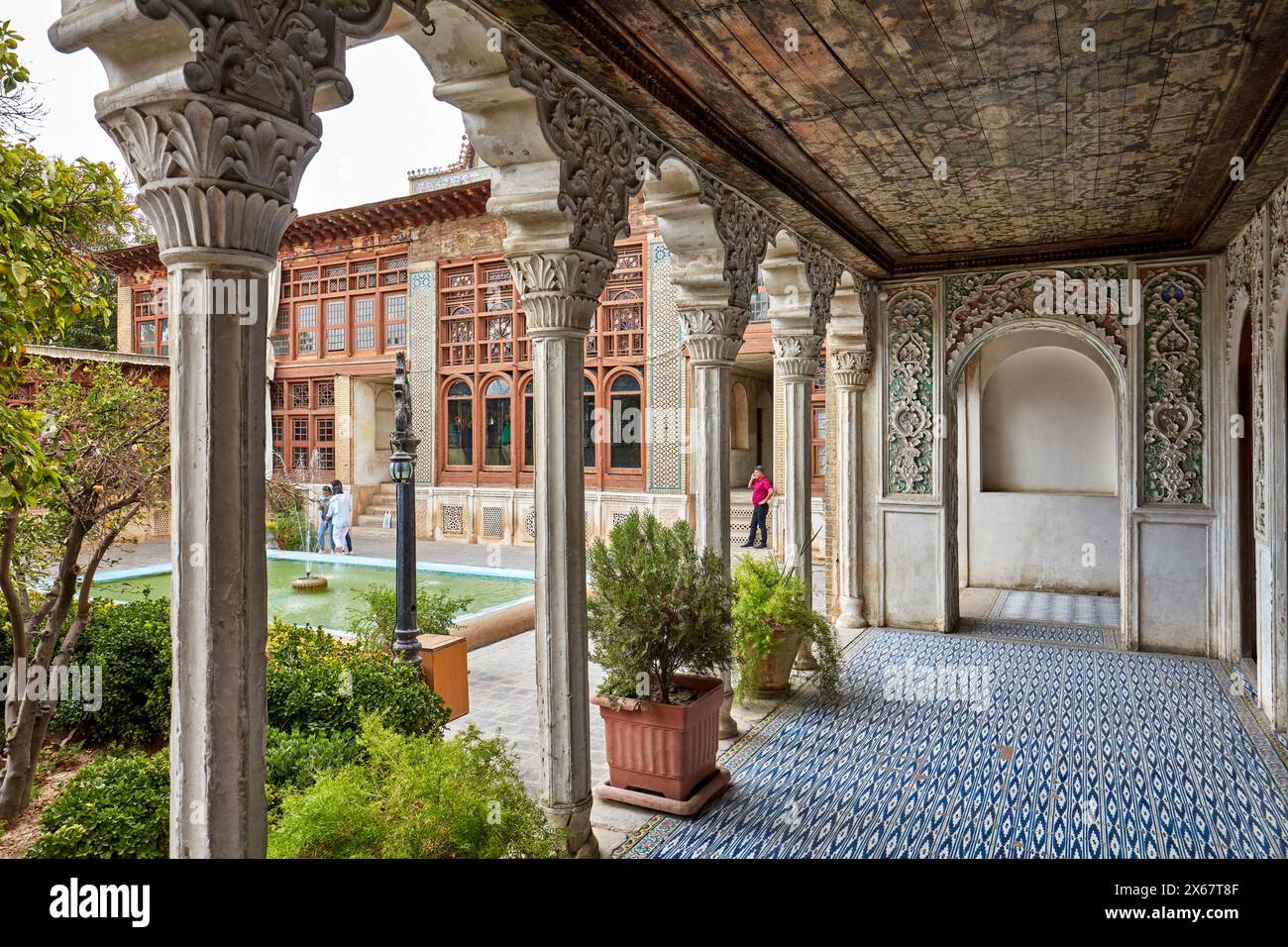 Veranda in the Zinat Al-Molk Historical House, 19th century residence ...
