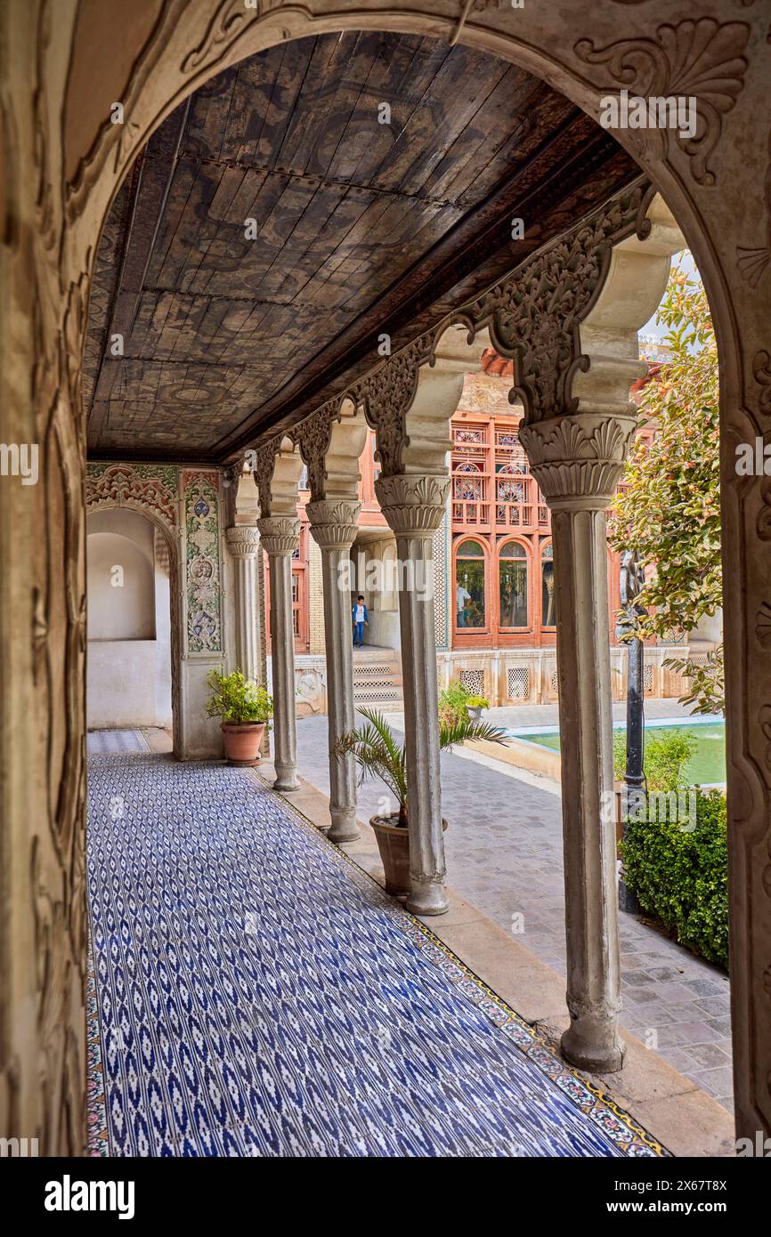 Veranda in the Zinat Al-Molk Historical House, 19th century residence ...