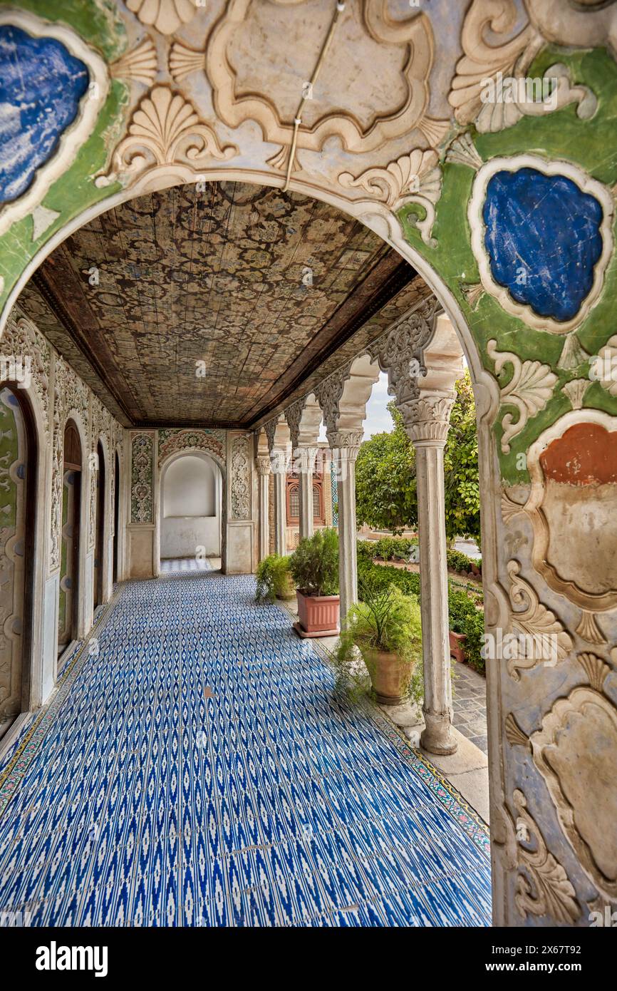 Veranda in the Zinat Al-Molk Historical House, 19th century residence ...