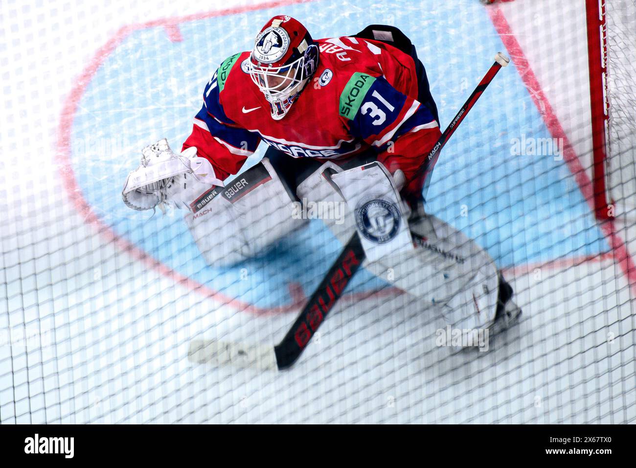 PRAGUE, CZECH REPUBLIC - 13 MAY, 2024: the Ice Hockey game of IIHF 2024 ...