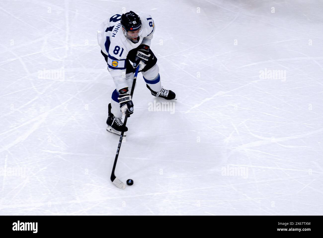 PRAGUE, CZECH REPUBLIC - 13 MAY, 2024: the Ice Hockey game of IIHF 2024 ...