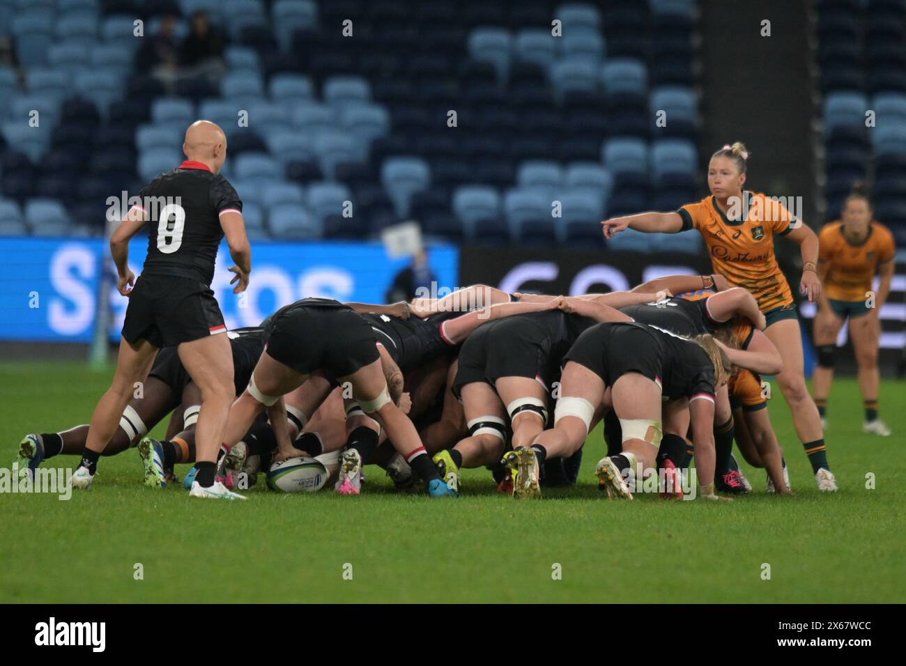 Sydney, Australia. 11th May, 2024. Olivia Apps (L) of Canada women ...