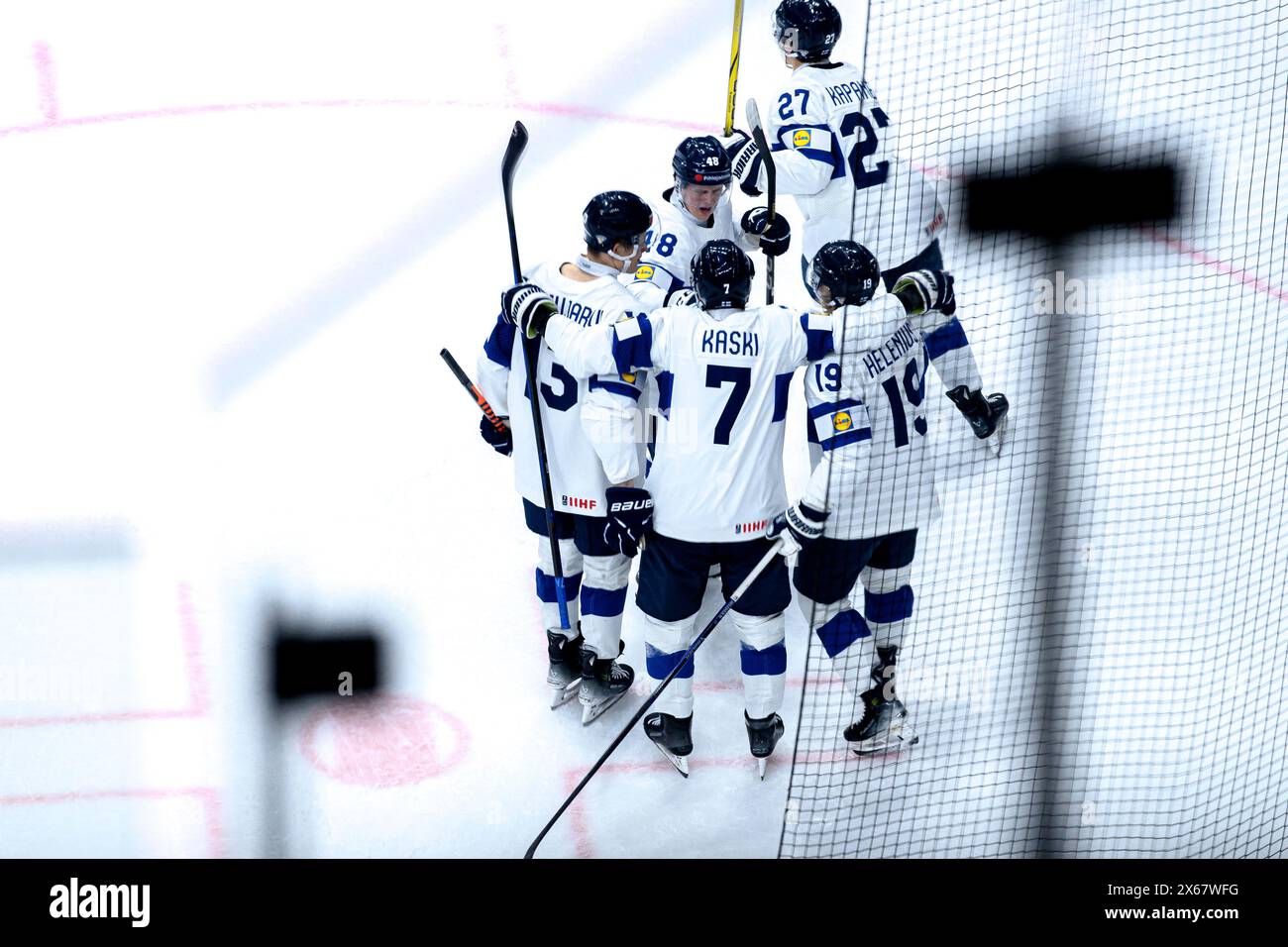 PRAGUE, CZECH REPUBLIC - 13 MAY, 2024: the Ice Hockey game of IIHF 2024 ...