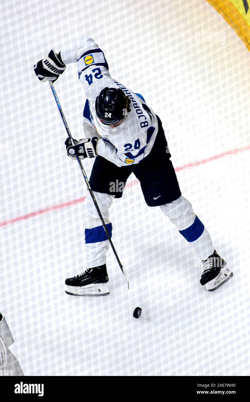 PRAGUE, CZECH REPUBLIC - 13 MAY, 2024: the Ice Hockey game of IIHF 2024 ...
