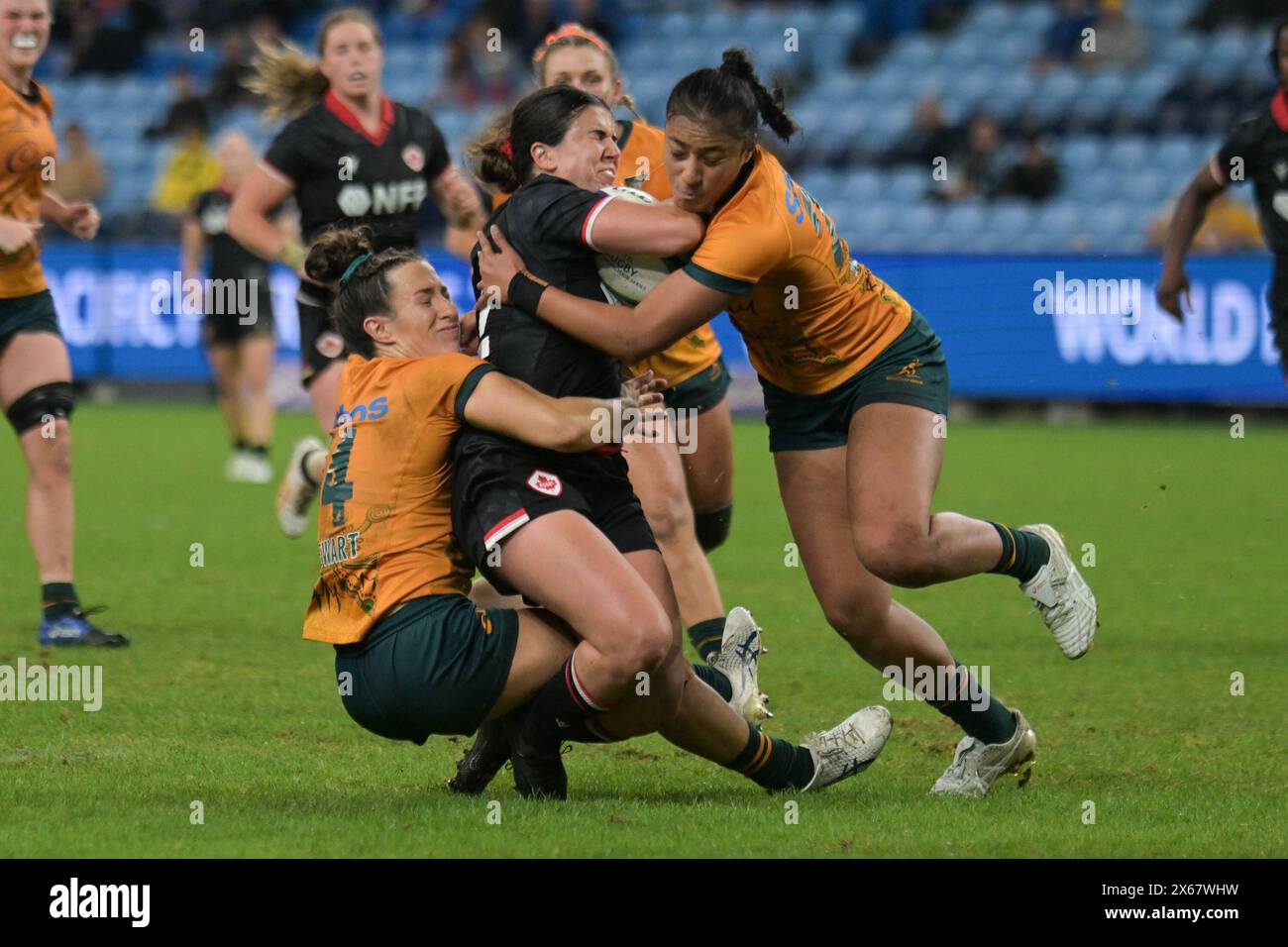 Sydney, Australia. 11th May, 2024. Julia Schell (C) of Canada women ...