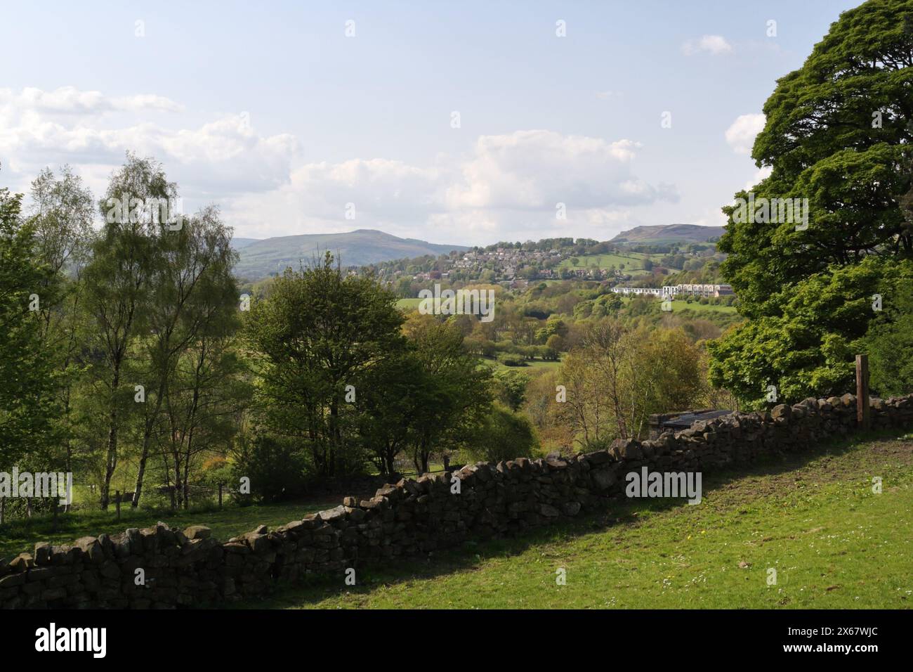 Distant View of Hathersage, Hope Valley in the Peak District National ...