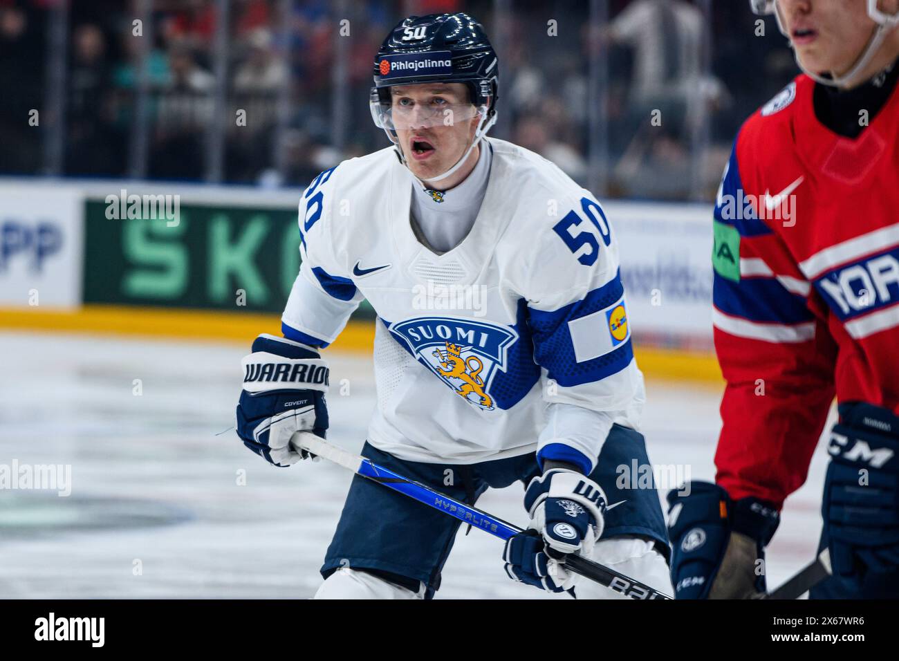 PRAGUE, CZECH REPUBLIC - 13 MAY, 2024: the Ice Hockey game of IIHF 2024 ...