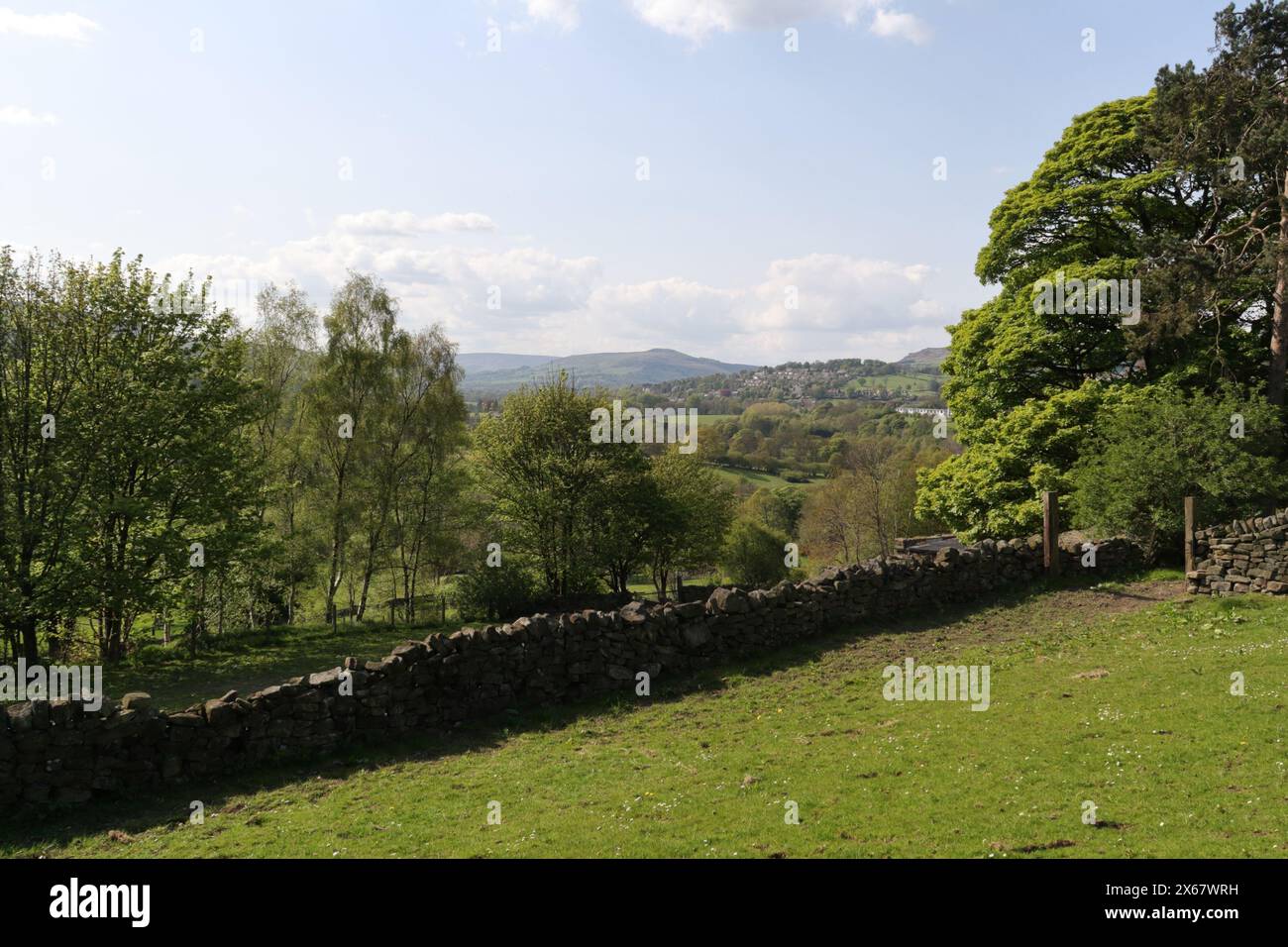 Distant View of Hathersage, Hope Valley in the Peak District National ...