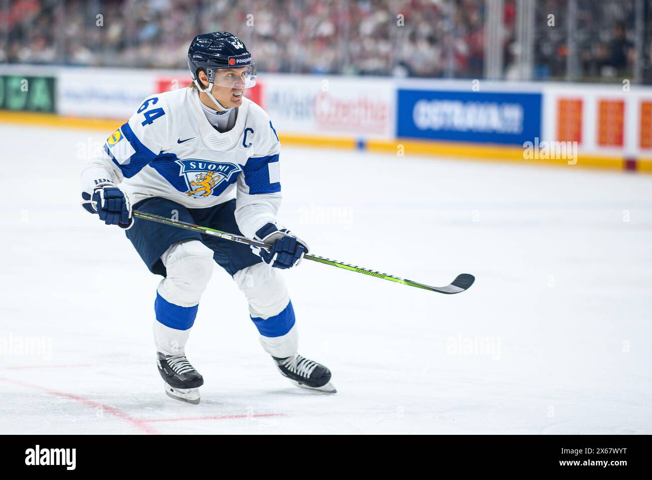 PRAGUE, CZECH REPUBLIC - 13 MAY, 2024: the Ice Hockey game of IIHF 2024 ...
