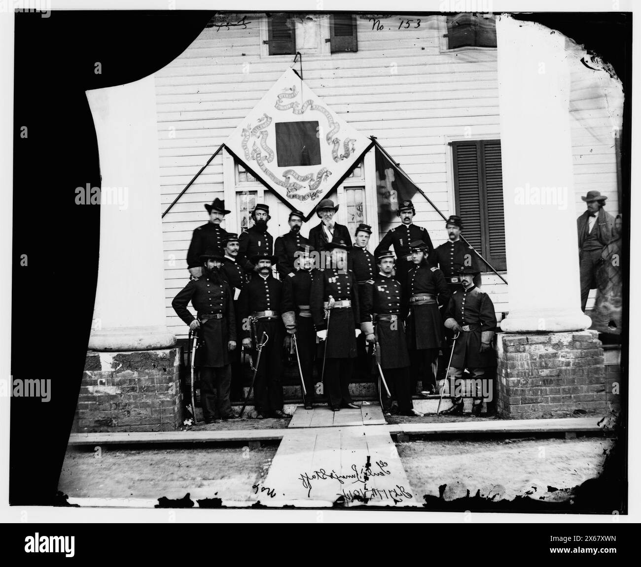 Brandy Station, Virginia. Gen. David B. Birney and staff, Civil War ...
