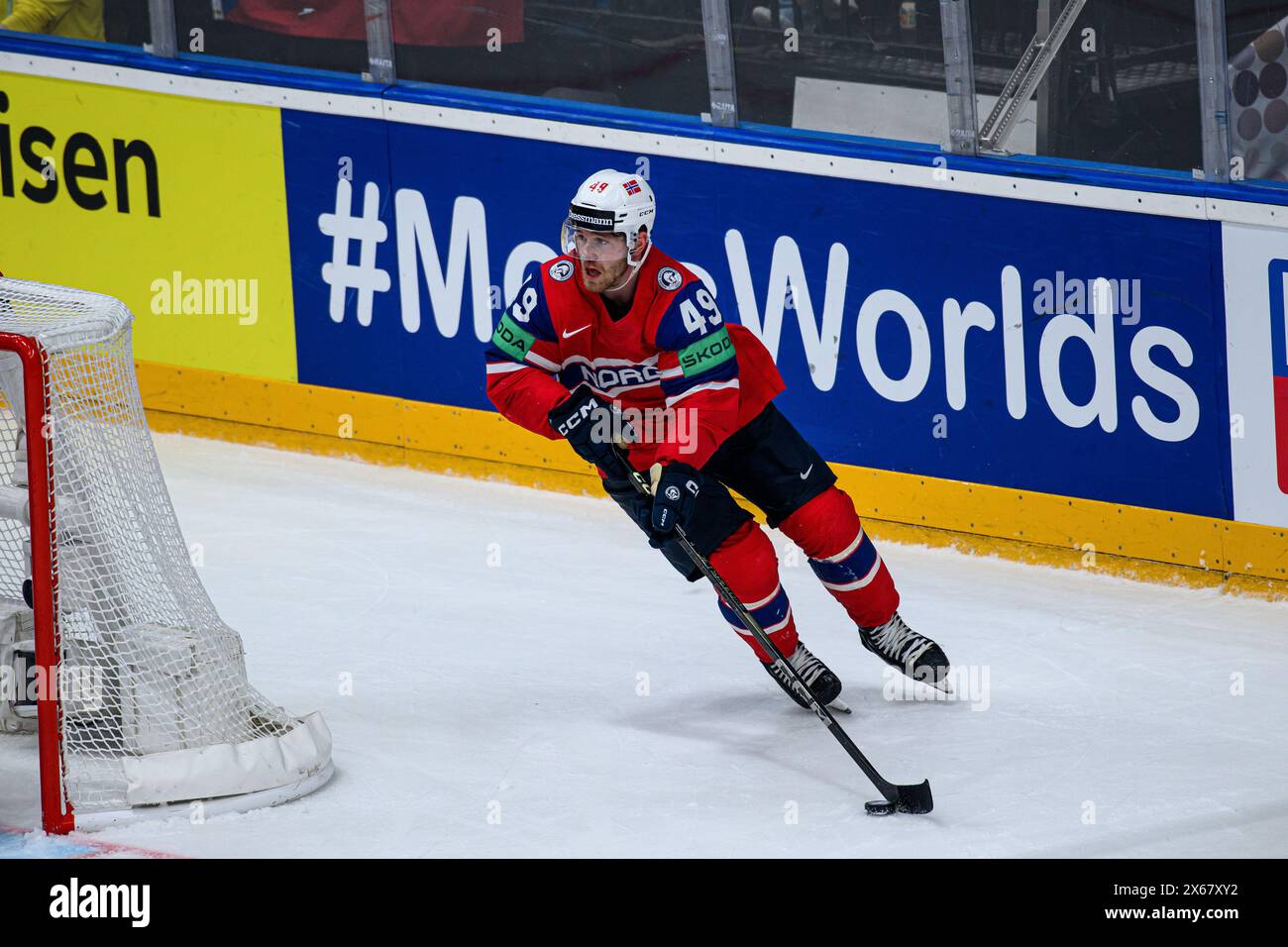PRAGUE, CZECH REPUBLIC - 13 MAY, 2024: the Ice Hockey game of IIHF 2024 ...
