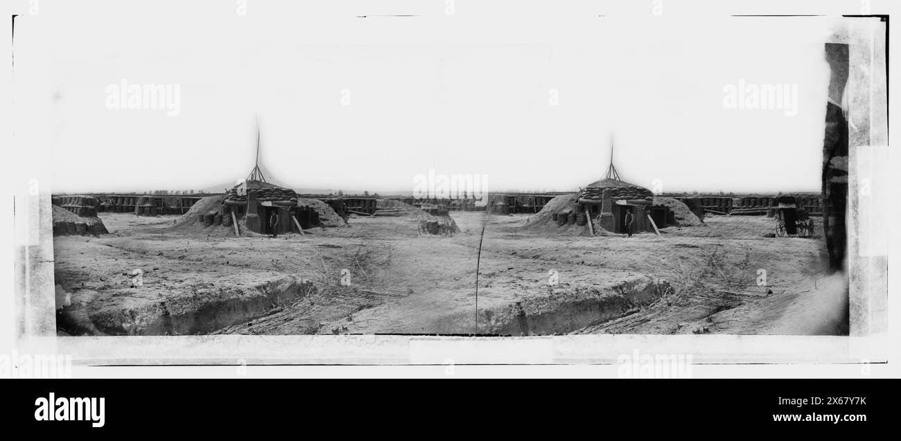 Petersburg, Virginia. Officer's quarters at Fort Sedgwick, Civil War ...