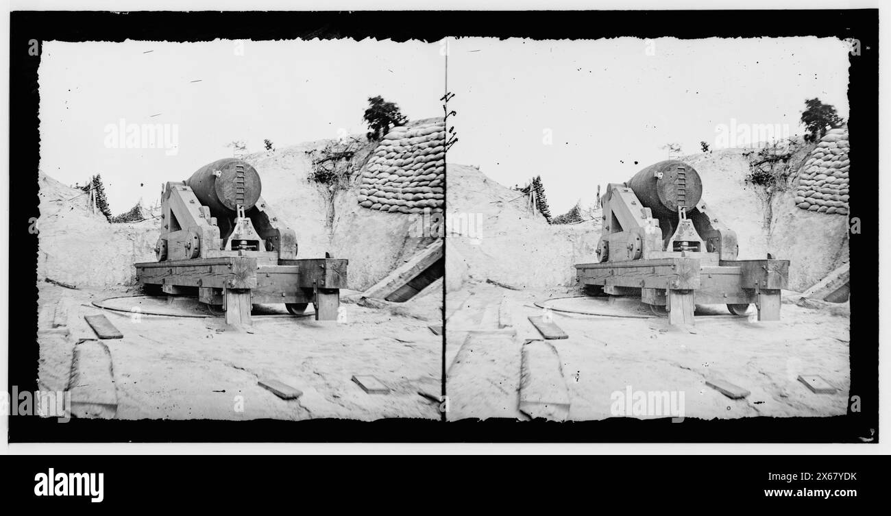 Dutch Gap Canal, James River, Virginia (vicinity). Confederate battery ...