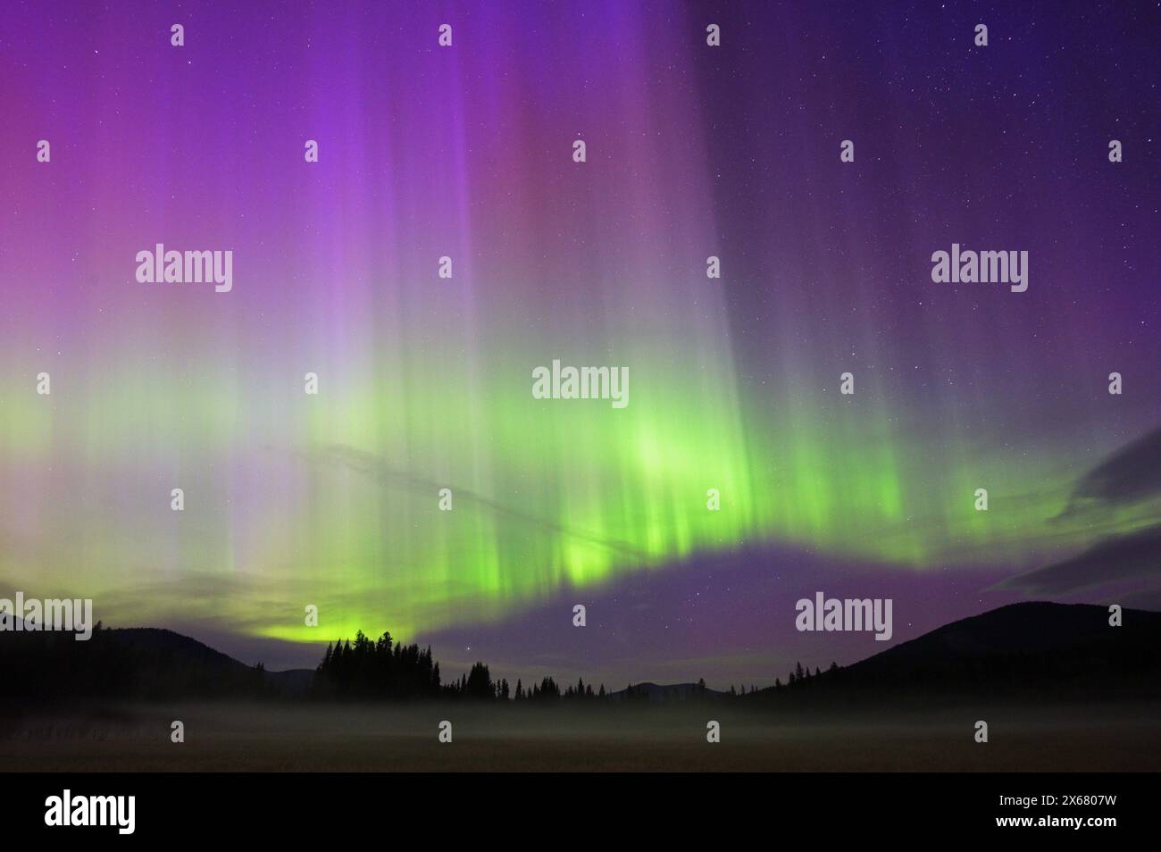 Northern Lights over the Yaak Valley on May 11, 2024. Lincoln County ...
