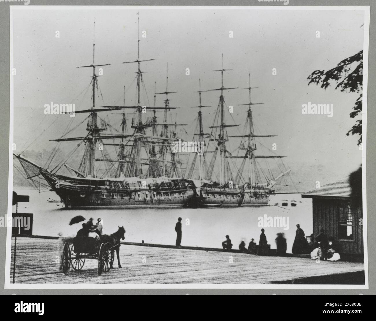 Three U.S. Navy ships, from left, the Macedonian, the Dale, and the ...