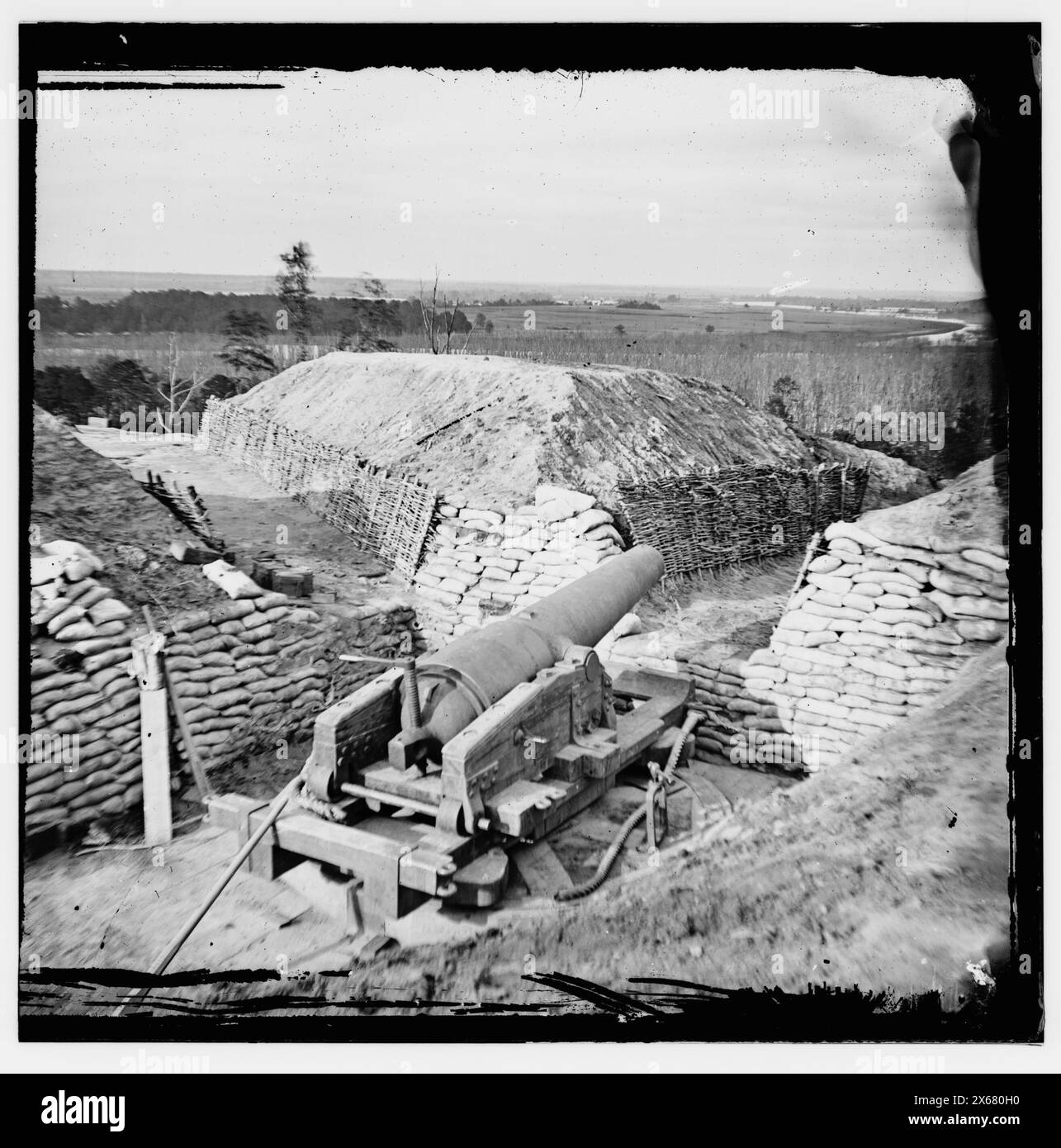 Dutch Gap Canal, James River, Virginia. Confederate battery, Civil War ...