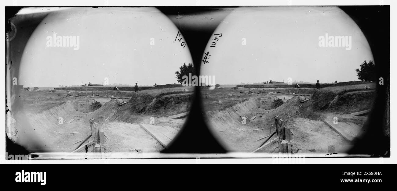 Petersburg, Virginia. Confederate fortifications on the outer line ...