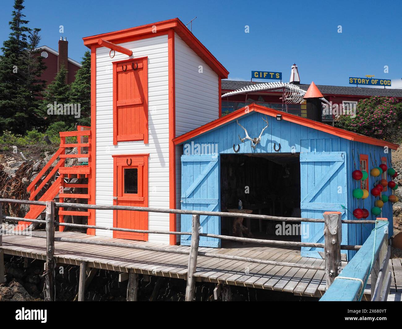 Atlantic Ocean, Blue, Canada, craft studio, fishing shack, folk art ...