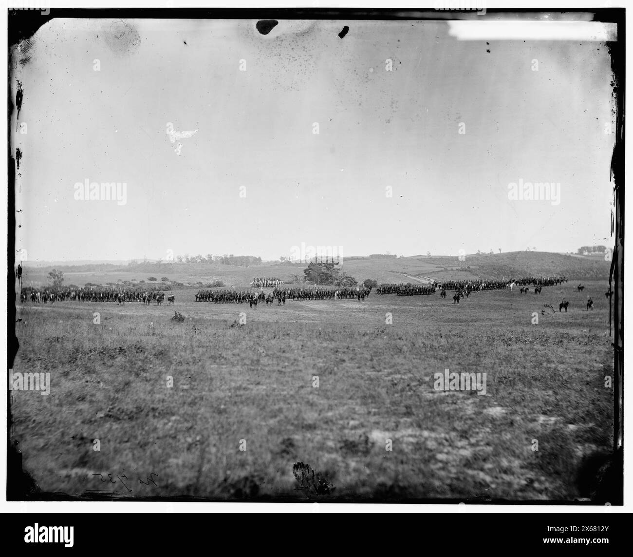 Prospect Hill, Virginia. 13th New York Cavalry on inspection, Civil War ...
