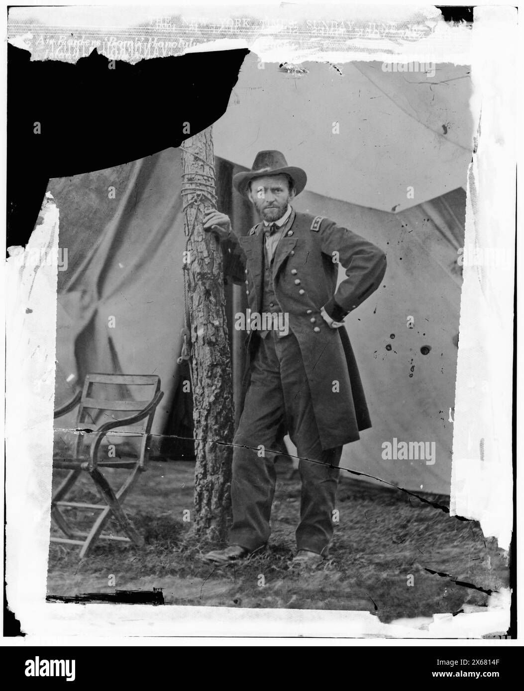 Gen. U.S. Grant at his Cold Harbor, Va., headquarters, Civil War ...