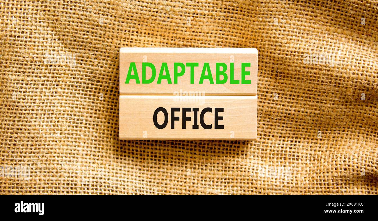 Adaptable office symbol. Concept words Adaptable office on beautiful ...