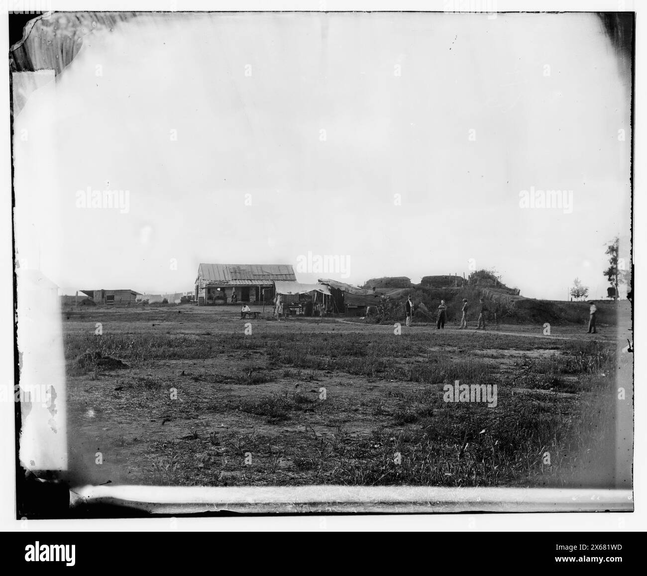 Manassas, Virginia. Eastern range of Confederate defenses, Civil War ...
