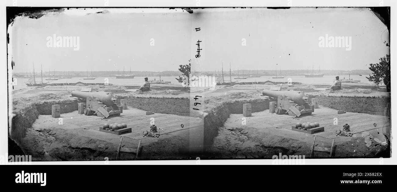 Yorktown, Virginia. Confederate fortifications built on the site where ...
