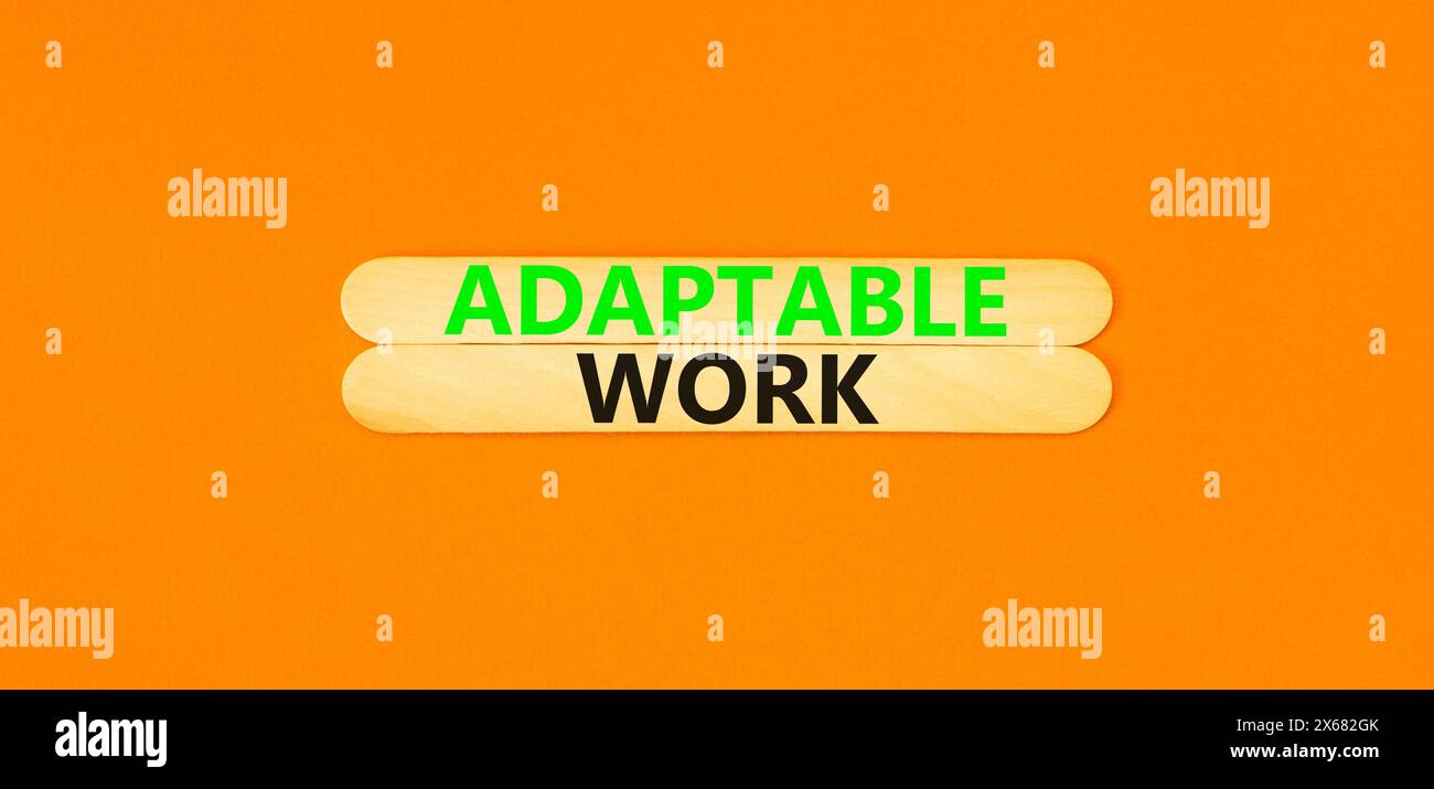 Adaptable work symbol. Concept words Adaptable work on beautiful wooden ...