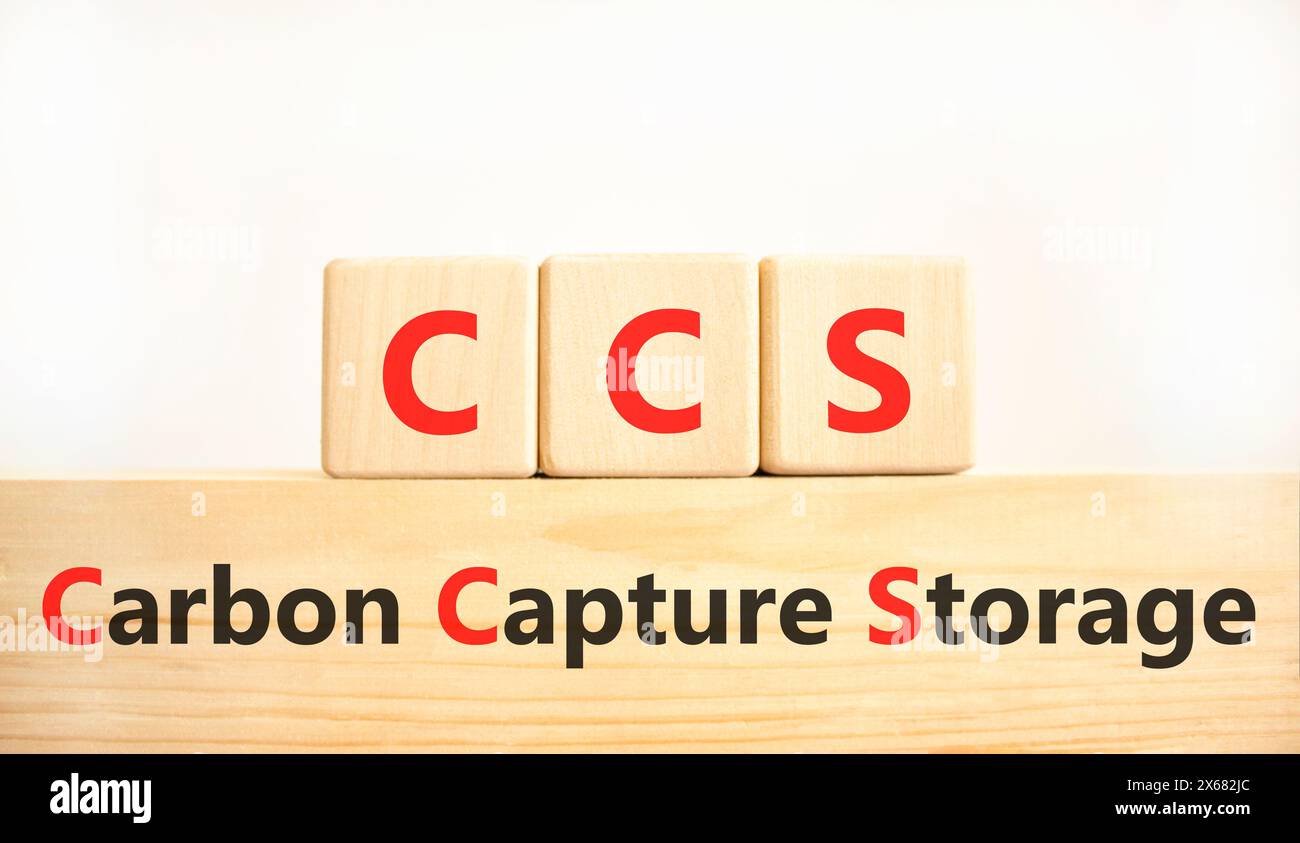 CCS Carbon capture storage symbol. Concept words CCS Carbon capture ...