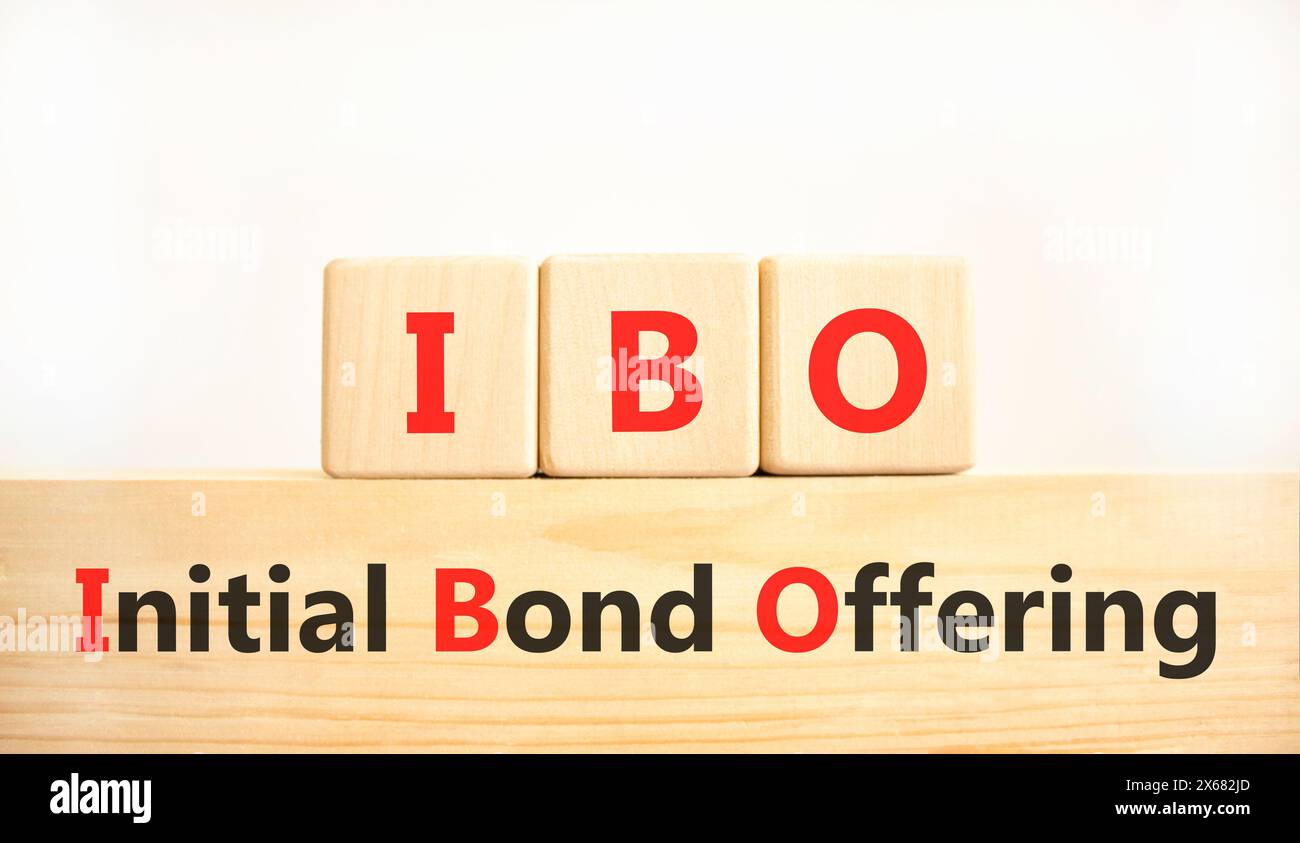 IBO initial bond offering symbol. Concept words IBO initial bond ...