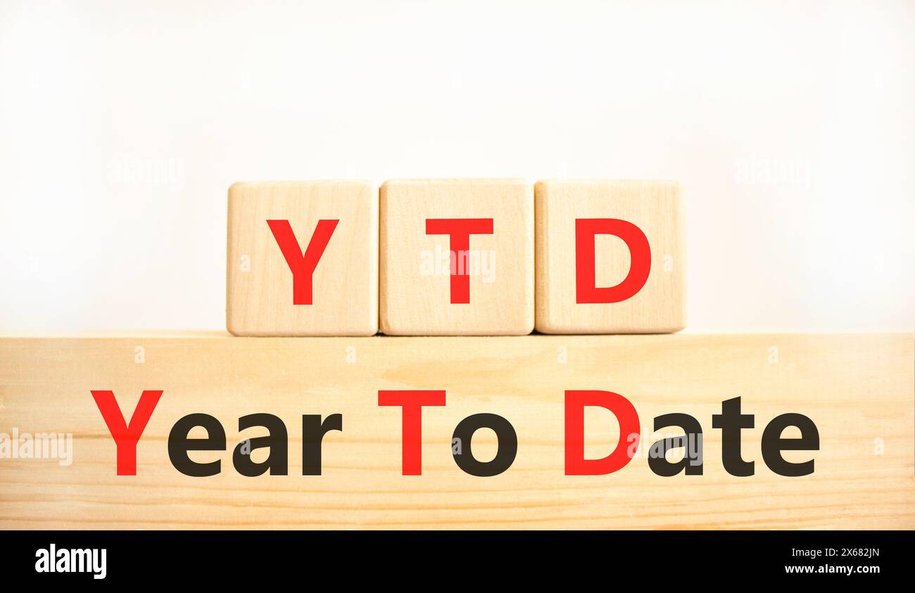 YTD year to date symbol. Concept words YTD year to date on beautiful ...