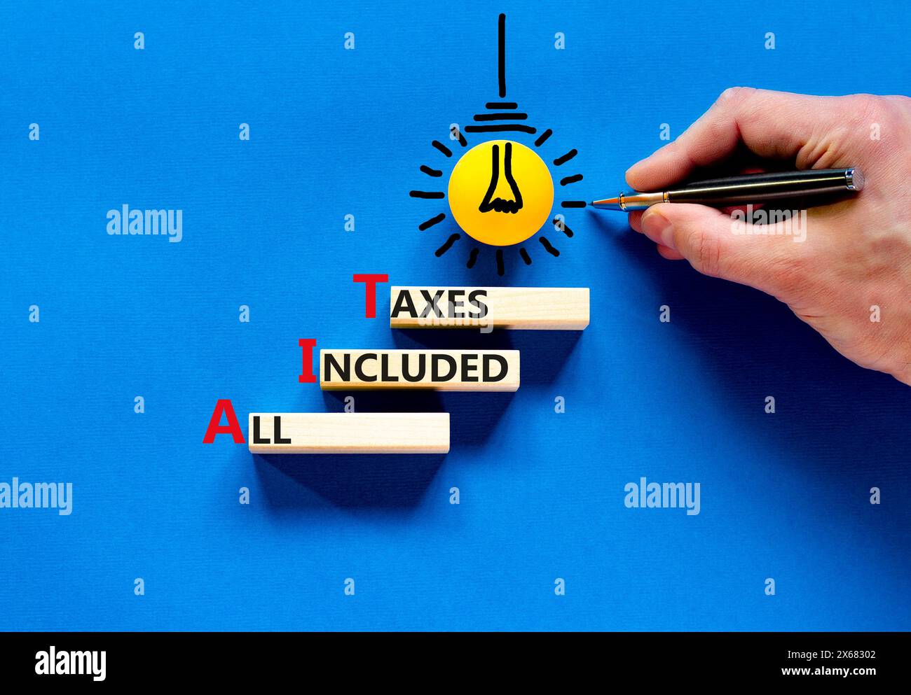 AIT All included taxes symbol. Concept words AIT All included taxes on ...