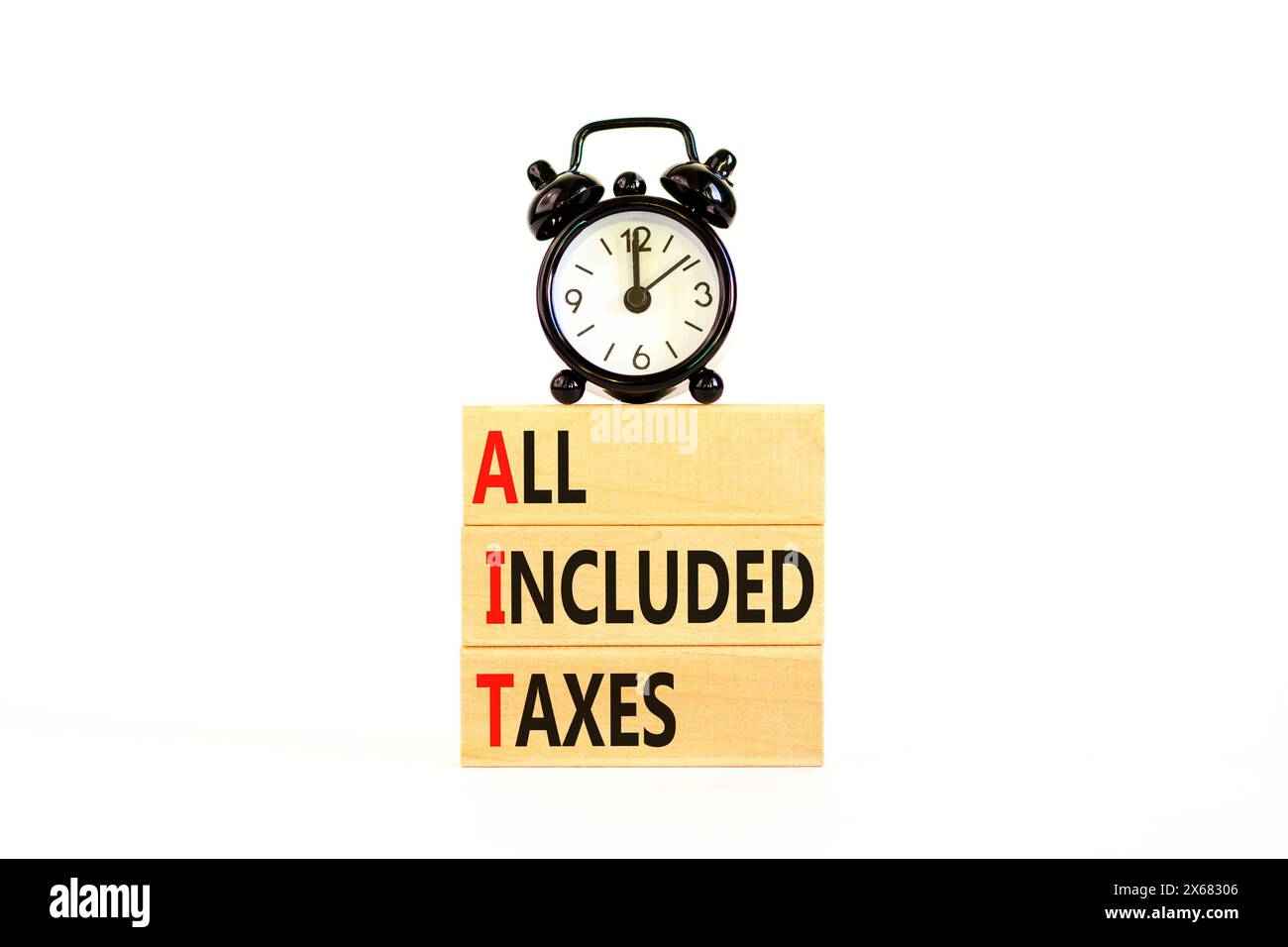 AIT All included taxes symbol. Concept words AIT All included taxes on ...
