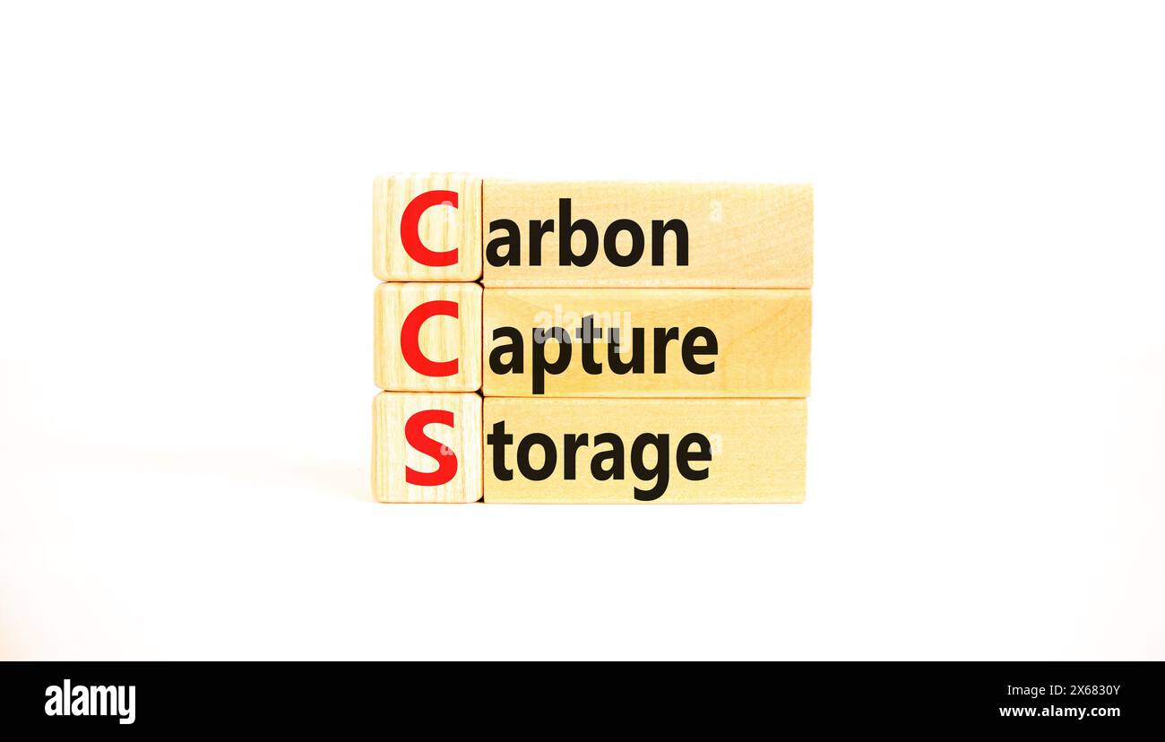 CCS Carbon capture storage symbol. Concept words CCS Carbon capture ...