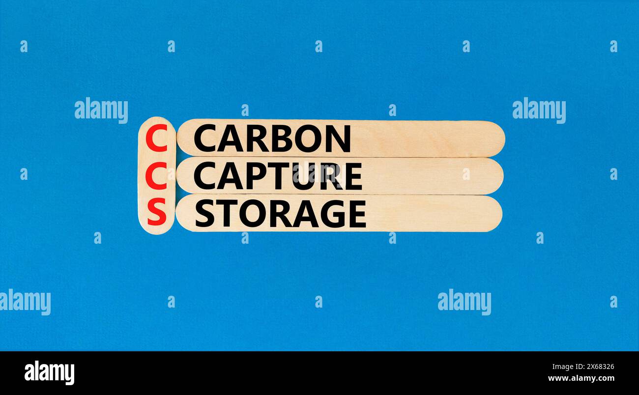 CCS Carbon capture storage symbol. Concept words CCS Carbon capture ...
