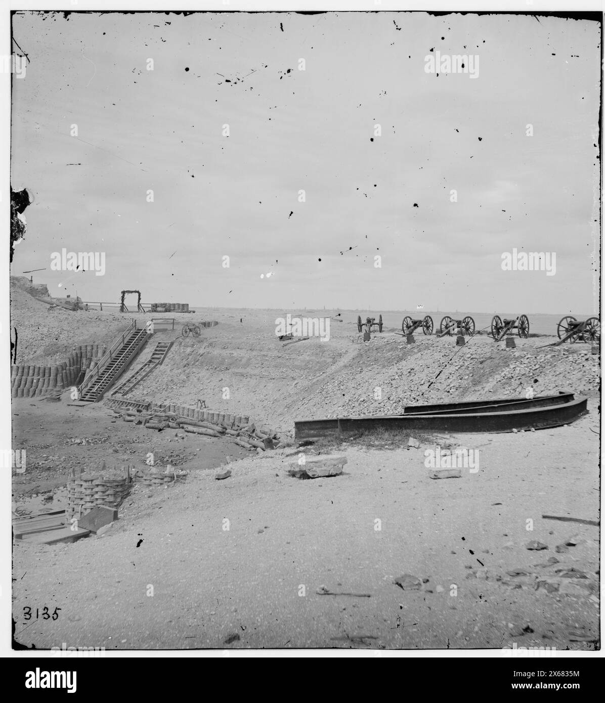 Charleston, South Carolina. Interior view of Fort Sumter on the ...