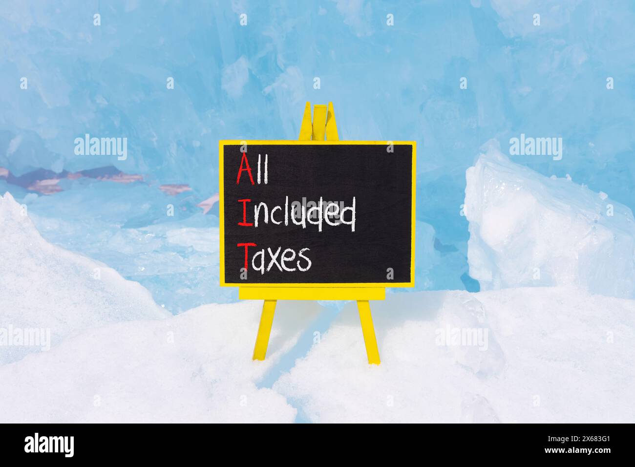 AIT All included taxes symbol. Concept words AIT All included taxes on ...