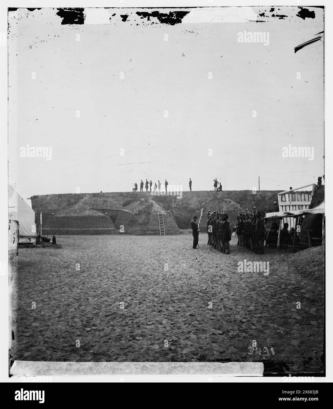 Charleston, South Carolina. Mounting guard, Fort Wagner. (Morris Island ...