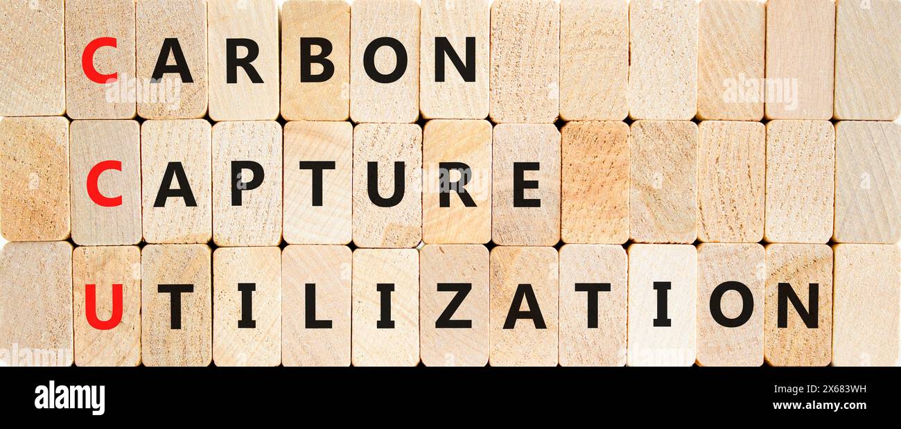 CCU Carbon capture utilization symbol. Concept words CCU Carbon capture ...
