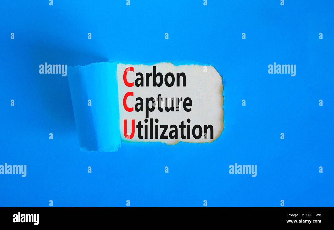 CCU Carbon capture utilization symbol. Concept words CCU Carbon capture ...
